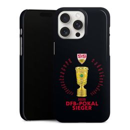 DeinDesign iPhone 15 Pro Max Handy Premium Case Smartphone Handyh&uuml;lle Schutzh&uuml;lle gl&auml;nzend Trophy Official Licensed Product Vfb Stuttgart Premium Case