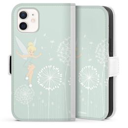 DeinDesign iPhone 12 mini Handy Klapph&uuml;lle Handyh&uuml;lle aus Kunst Leder wei&szlig; Flip Case Disney Tinkerbells Dandelion Sideflip mit Lasche