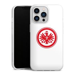 DeinDesign iPhone 13 Pro Handy Silikon H&uuml;lle Case wei&szlig; Handyh&uuml;lle Official Licensed Product Sge Eintracht Frankfurt Silikon Case