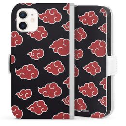 DeinDesign iPhone 12 mini Handy Klapph&uuml;lle Handyh&uuml;lle aus Kunst Leder wei&szlig; Flip Case Naruto Shippuden Akatsuki Official Licensed Product Sideflip mit Lasche