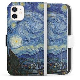 DeinDesign iPhone 12 mini Handy Klapph&uuml;lle Handyh&uuml;lle aus Kunst Leder wei&szlig; Flip Case The Starry Night Kunst Sideflip mit Lasche