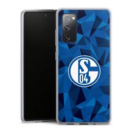 DeinDesign Galaxy S20 FE Handy Silikon H&uuml;lle Case transparent Handyh&uuml;lle Fc Schalke 04 Muster Camouflage Silikon Case