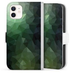 DeinDesign iPhone 12 mini Handy Klapph&uuml;lle Handyh&uuml;lle aus Kunst Leder wei&szlig; Flip Case Tarnmuster Geometric Mosaic Sideflip mit Lasche