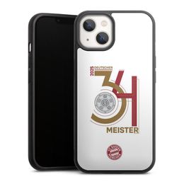 DeinDesign iPhone 13 Handy Gallery Case Handyh&uuml;lle 9H Geh&auml;rtetes Glas R&uuml;ckseite H&uuml;lle Official Licensed Product Master Fc Bayern M&uuml;nchen Gallery Case