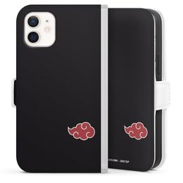 DeinDesign iPhone 12 mini Handy Klapph&uuml;lle Handyh&uuml;lle aus Kunst Leder wei&szlig; Flip Case Official Licensed Product Akatsuki Naruto Shippuden Sideflip mit Lasche