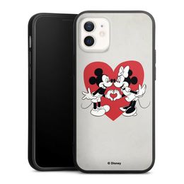 DeinDesign iPhone 12 mini Handy Premium Silikon H&uuml;lle Handyh&uuml;lle schwarz Case Disney Heart Silikon Premium Case