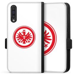 DeinDesign Galaxy A50 Handy Klapph&uuml;lle Handyh&uuml;lle aus Kunst Leder schwarz Flip Case Official Licensed Product Sge Eintracht Frankfurt Sideflip mit Lasche