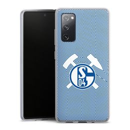 DeinDesign Galaxy S20 FE 5G Handy Silikon H&uuml;lle Case transparent Handyh&uuml;lle Bundesliga Stripes Fc Schalke 04 Silikon Case
