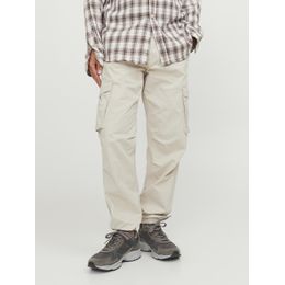 Jack & Jones JACK & JONES Herren Cargohose "JPSTKANE NOAH CUFFED CARGO NOOS", gelb, Gr. M, unifarben, Web, Obermaterial: 98% Baumwolle, 2% Elasthan, Hosen