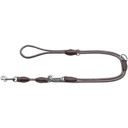 Hunter Verstellbare F&uuml;hrleine Freestyle grau / 8/200