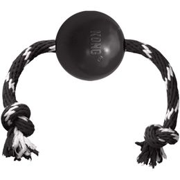 HUNTER Hundespielzeug Kong Extreme Ball mit Tau schwarz / 8 cm