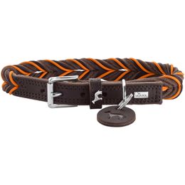 Hunter Halsband Solid Education Cord dunkelbraun/orange / 40