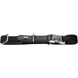 Hunter Halsung Wolmar BioThane x Leder Alu-Strong schwarz/grau / M