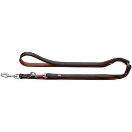 Hunter Verstellbare F&uuml;hrleine Canadian Up schwarz/cognac / 15/200