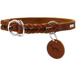Hunter Dressurhalsung Solid Education cognac / S-M