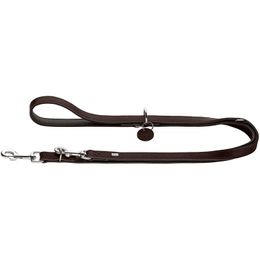 Hunter Verstellbare F&uuml;hrleine Comfort dunkelbraun/schwarz / 15/200