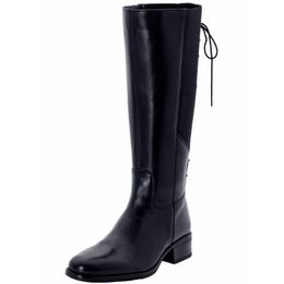 sheego Damen Weitschaftstiefel, Schwarz, Gr. 39, Stiefel, Material: Leder