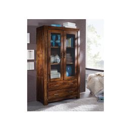 Vitrine Sheesham 100x45x180 life honey lackiert METRO LIFE #101