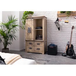Schrank Mango 90x45x150 whitewash lackiert RAILWAY #313