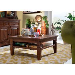Couchtisch Akazie 85x85x45 nougat lackiert OXFORD #316