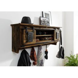 Wandgarderobe Mango 115x30x45 braun lackiert RAILWAY #459