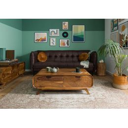 Couchtisch Sheesham 120x70x40 hellbraun lackiert MAILAND #135