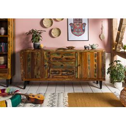 Sideboard Altholz 180x45x86 mehrfarbig lackiert SIXTIES #110