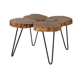 Couchtisch Akazie 60x60x45 natur lackiert LOUNGE COLLECTION #24