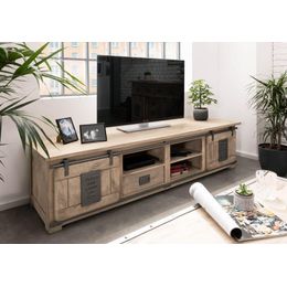 TV-Board Mango 200x55x50 whitewash lackiert RAILWAY #351