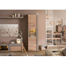 Vitrine Akazie 55x45x204 beige lackiert Amsterdam #120