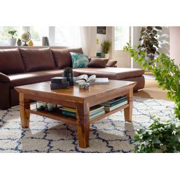 Couchtisch Akazie 85x85x45 honig lackiert OXFORD #0316