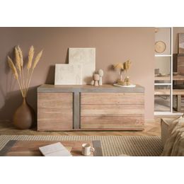 Sideboard Akazie 180x45x75 beige lackiert Amsterdam #111