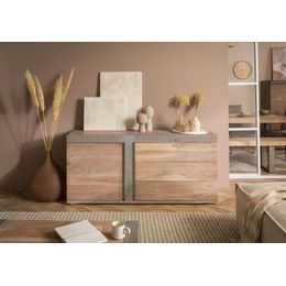 Sideboard Akazie 160x45x75 beige lackiert Amsterdam #110