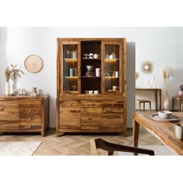 Buffet Sheesham 140x45x200 braun lackiert ANCONA #145