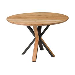 Esstisch rund Akazie 120x120x76 natur lackiert