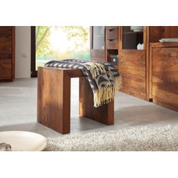 Hocker Sheesham 45x40x40 walnuss lackiert DUKE #111