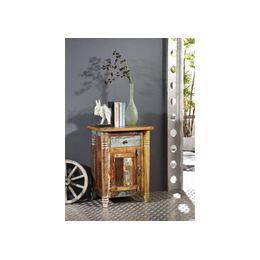 Nachttisch Altholz 50x42x70 mehrfarbig lackiert FABLE #03