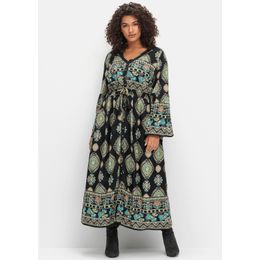 Damen Maxikleid, Schwarz, Gr. 58, sheego by Joe Browns, Maxikleider, Material: Viskose