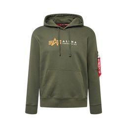 Alpha Industries Sweatshirt Herren Größe XXXL dunkelgrün / hellorange / rot / weiß