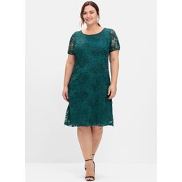sheego Damen Cocktailkleid mit Zierborten, petrol, Gr&ouml;&szlig;e 56