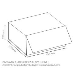 Magnetbox - flachliegend, versch. Gr&ouml;&szlig;en, VE = 10 St&uuml;ck-008-1007MBL45
