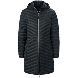 Peter Hahn - Daunen-Long-Steppjacke, schwarz, Gr. 38 / S