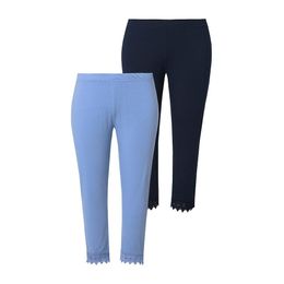 Ulla Popken Leggings Damen Gr&ouml;&szlig;e XL/XXL hellblau / schwarz
