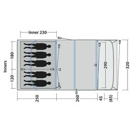 Outwell Florida 5 Air aufblasbares Tunnelzelt für 5 Personen - Aufblasbare Zelte