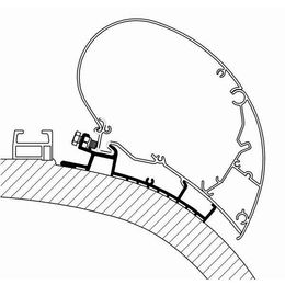 Thule Dachadapter Carthago Serie 550 cm bis 2014 - Markisenadapter
