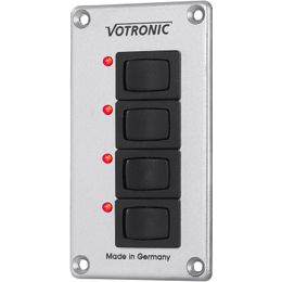 Votronic Schalter-Panel 4 S 12/24 f&uuml;r die Bordelektrik - Schalter, Taster & Rahmen