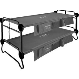 Disc-O-Bed Stockbett mit Seitentaschen XL Anthrazit - Feldbetten
