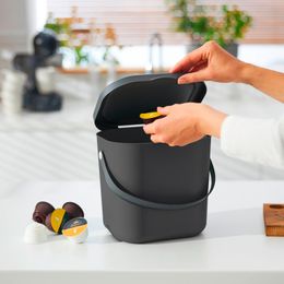 Rotho Recycling M&uuml;llsystem Albula 6 Liter anthrazit - Abfallbeh&auml;lter