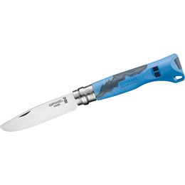 Opinel N°07 Outdoor Junior Taschenmesser mit integrierter Pfeife Klingenlänge 8 cm blau - Campingbesteck