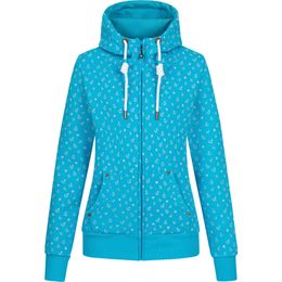 Ankerglut Ankerglutfreundschaft Damen Sweatshirtjacke hellblau 40 - Damenjacken